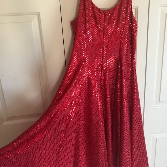 stage accents | Dresses | Show Choir Stage Dress Or Holiday Red Sequin ...